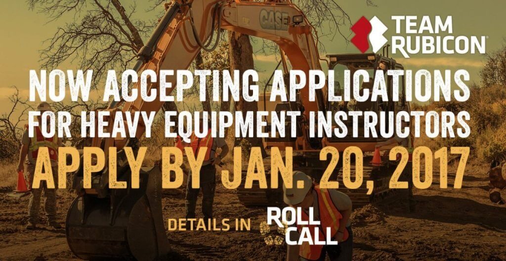 Expanding Our Heavy Equipment Training Program - Team Rubicon
